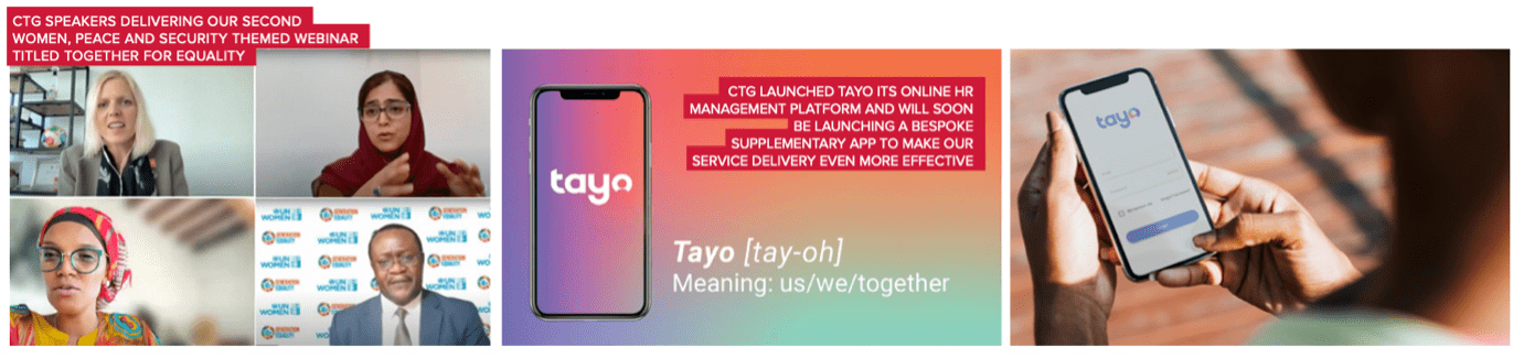 CTG – Humanitarian Enablers | Read our 2021 Sustainability Report